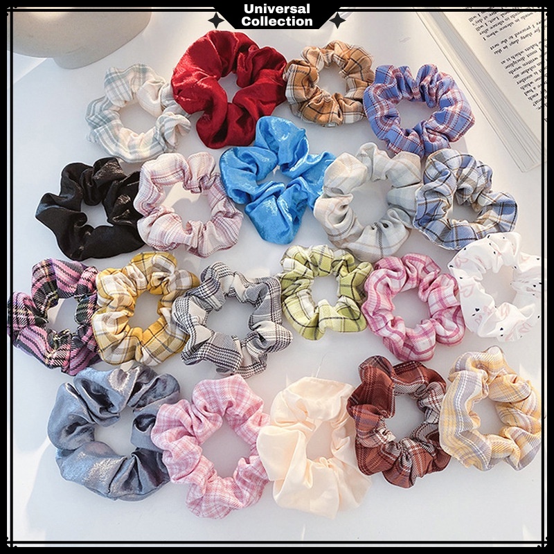 Jual IKAT RAMBUT SCRUNCHIE KOREA STYLE / KUNCIRAN RAMBUT SCRUNCHIE ...