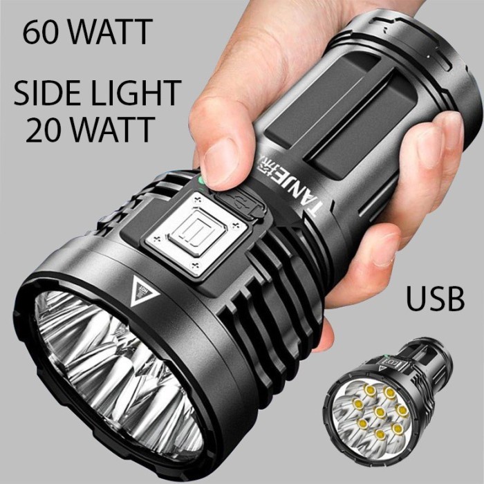 Jual Senter Led 60w + 20w / Senter Led Chargeable / Senter Cas Led ...