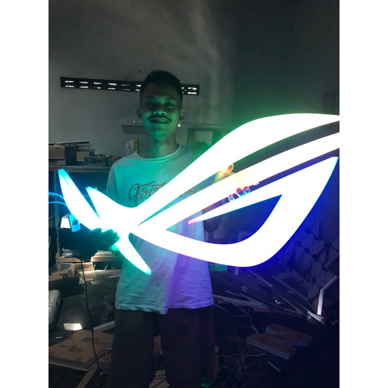 Jual Logo LED custom dengan lampu LED STRIP RGB Control dengan Remote ...