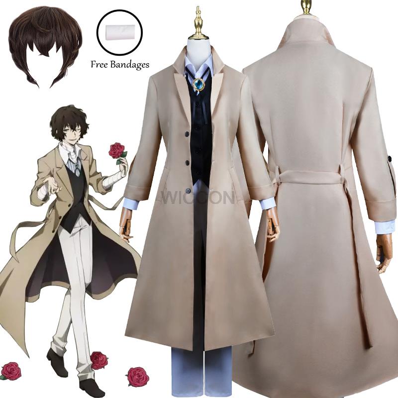 Jual PREORDER Anime Dazai Osamu Cosplay Costume Bungo Stray Dogs ...