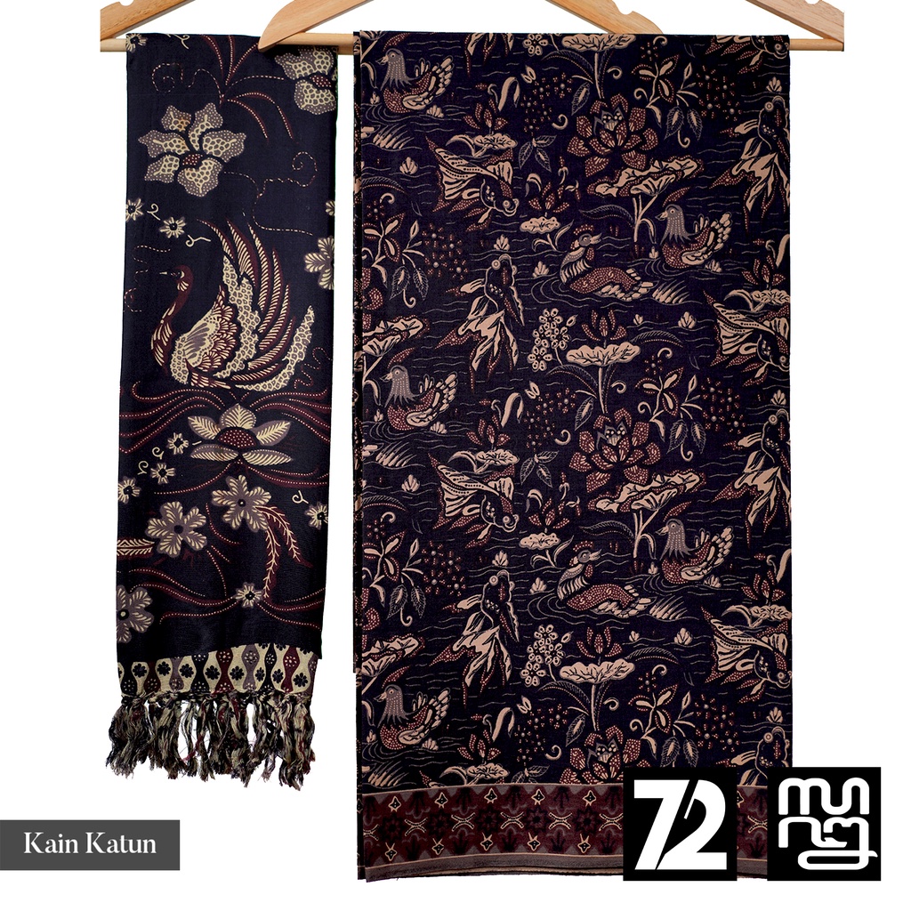 Jual Kain Dan Selendang Premium Motif Two Tone Kolam Bali Warna Hitam ...