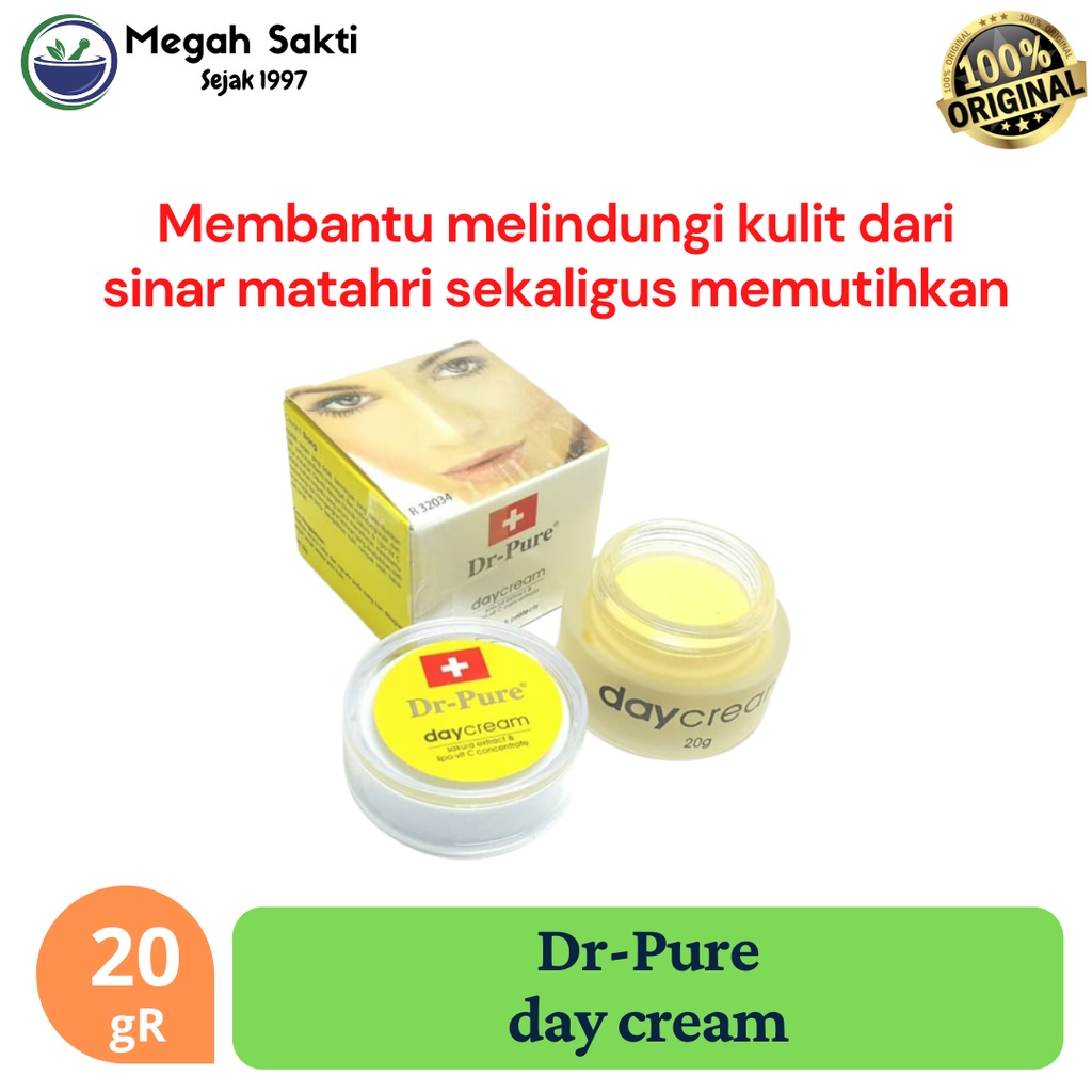 Jual MGS - Dr-Pure DAY Cream 25PA+++ 20gr | Dr Pure Krim Sunscreen ...