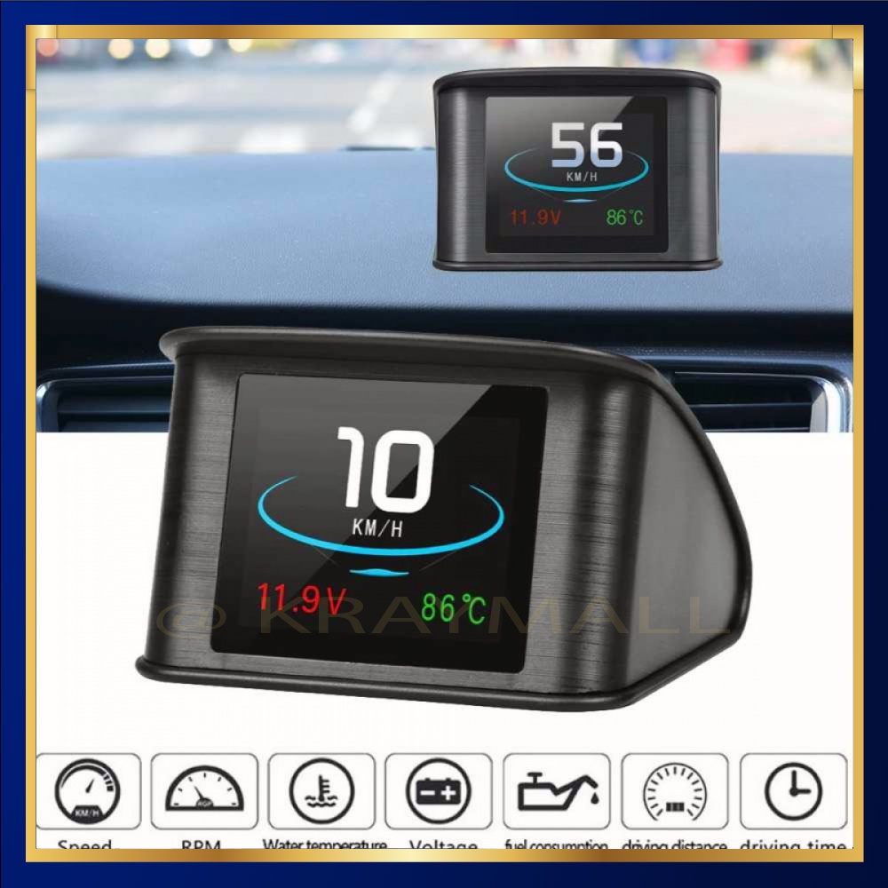 Jual Display HUD Mobil OBD2 On-board Computer Speedometer - P10 ...