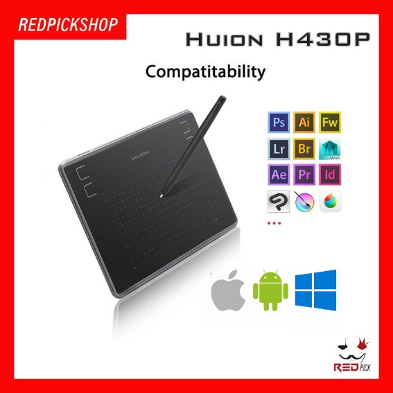 Jual USB Drawing Pad Graphic Digital Tablet Design OSU Huion H430P ...