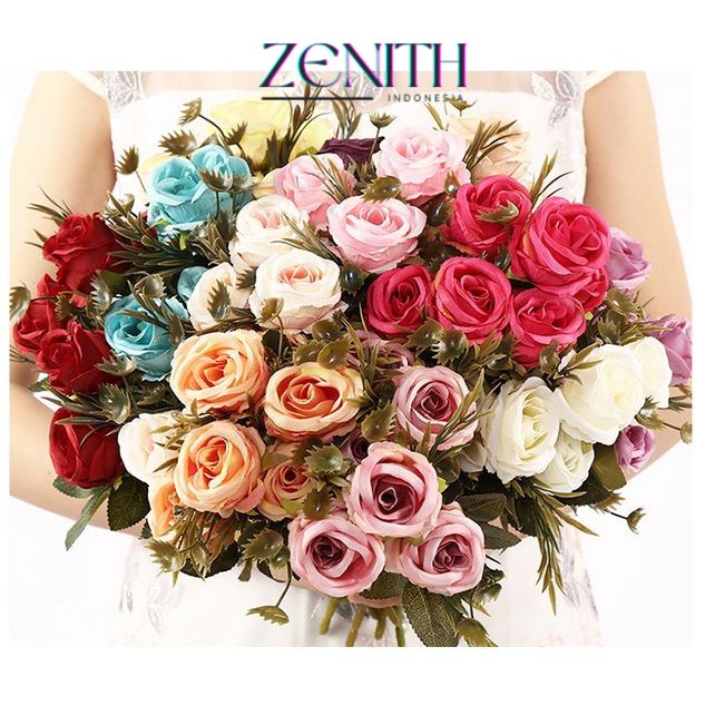 Jual Zenith - Bouquet bunga P41 MAWAR Artifisial Dekorasi | Shopee ...