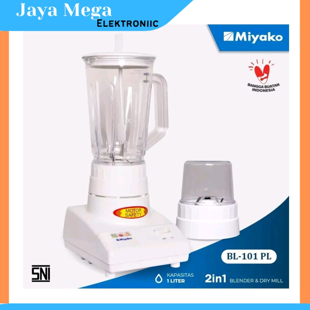 Jual MIYAKO Blender BL101PL (Plastik) - Putih [1L] | Shopee Indonesia