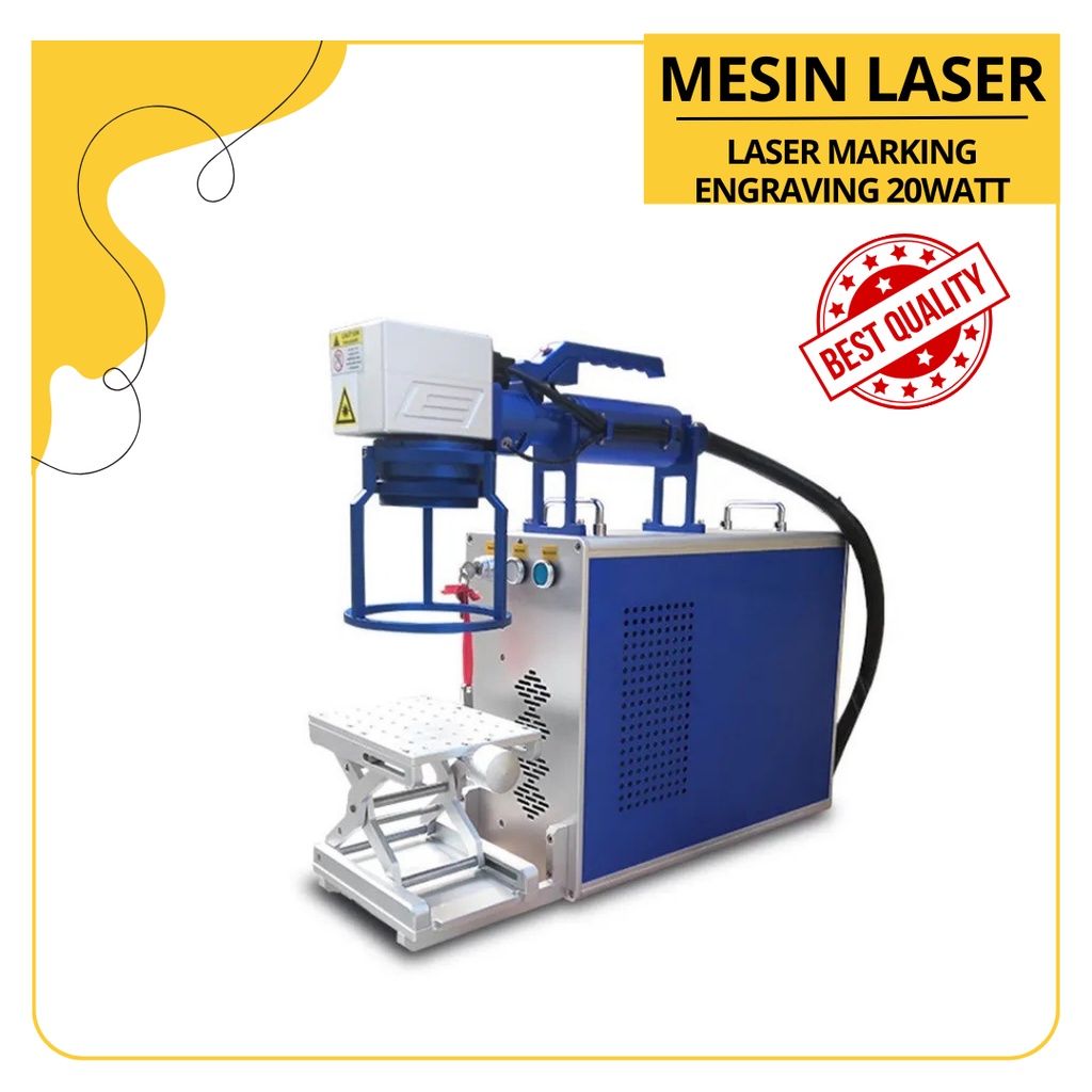 Jual MESIN FIBER LASER METAL MARKING ENGRAVING MACHINE 20 WATT TIPE GUN ...