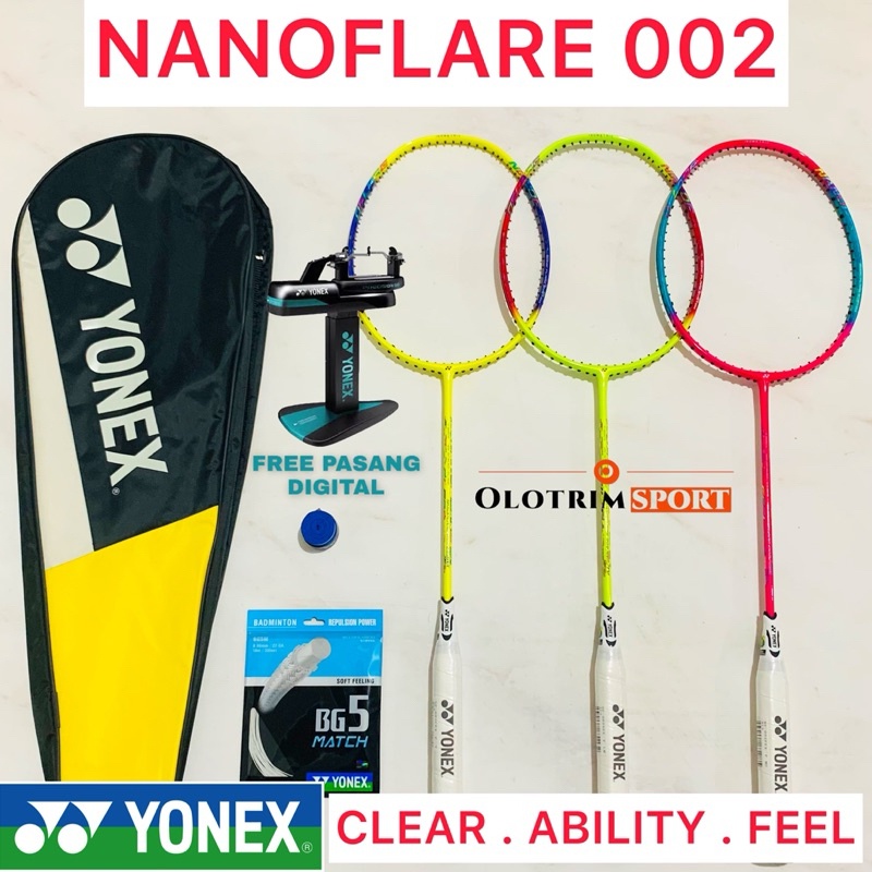 Jual Raket Badminton YONEX NANOFLARE 002 ABILITY CLEAR FEEL Original | Shopee Indonesia