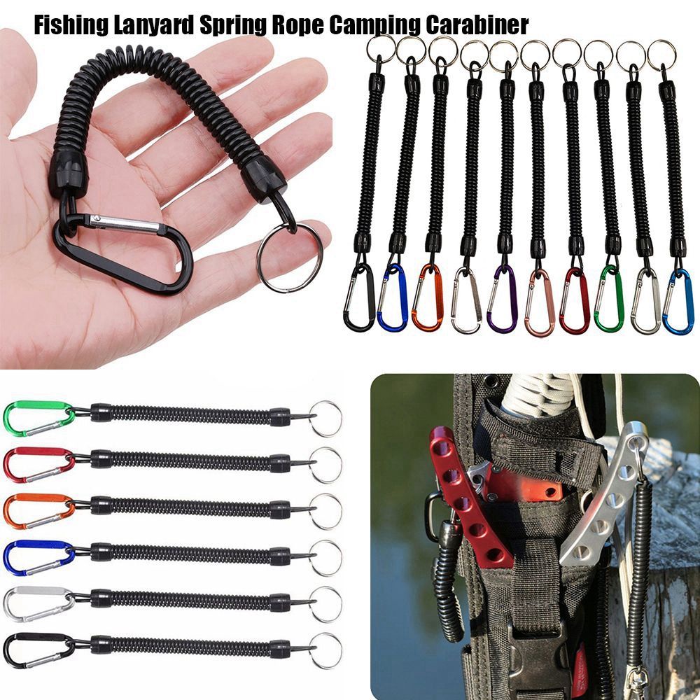 Jual Carabiner Gantungan Kunci Tali Spring Per Karabiner Dengan ...