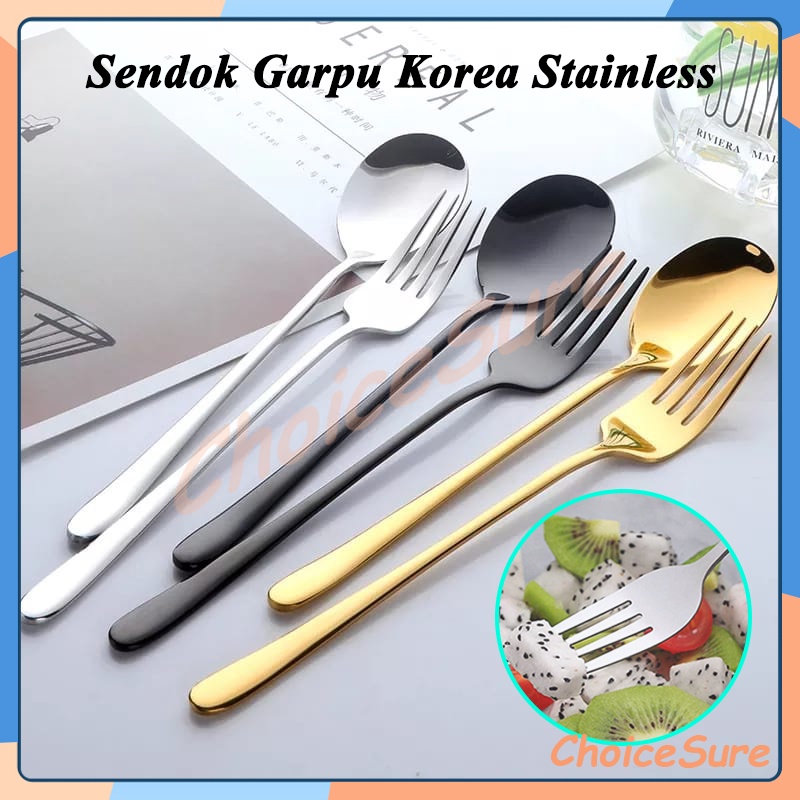 Jual Sendok Garpu Korea / Sendok Garpu Stainless Steel Sumpit Korea ...