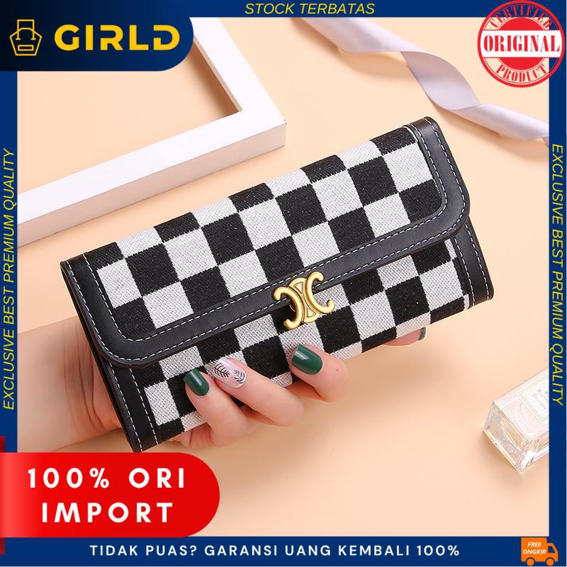 Jual GIRLD Hazel Dompet Panjang Wanita Gaya Korea Modern dan Classic | Shopee Indonesia