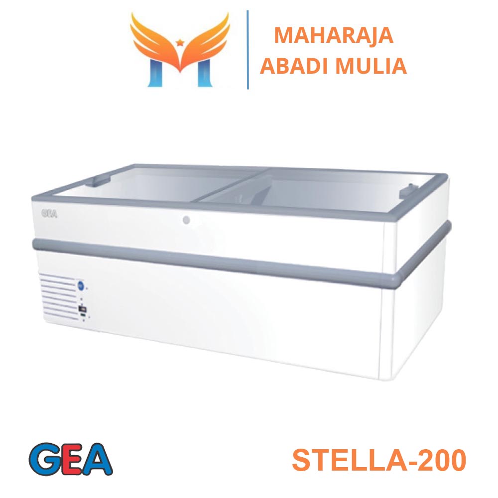 Jual Freezer Box Pintu Kaca Geser Gea Stella-200 Sliding Flat Glass ...