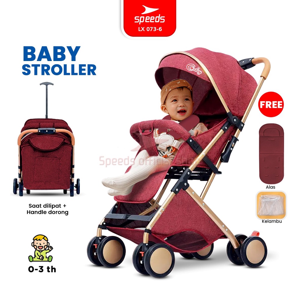 Jual SPEEDS Stroller Anak Newborn Baby Lipat Premium Portabel Bayi ...