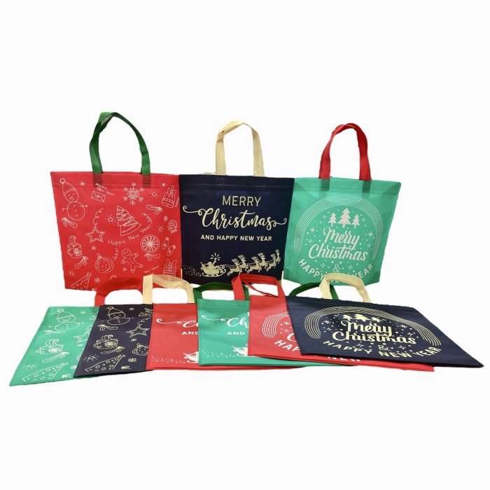 Jual Goodie Bag Tas Hadiah Natal Hamper Christmas 2 Warna Merah Ijo ...