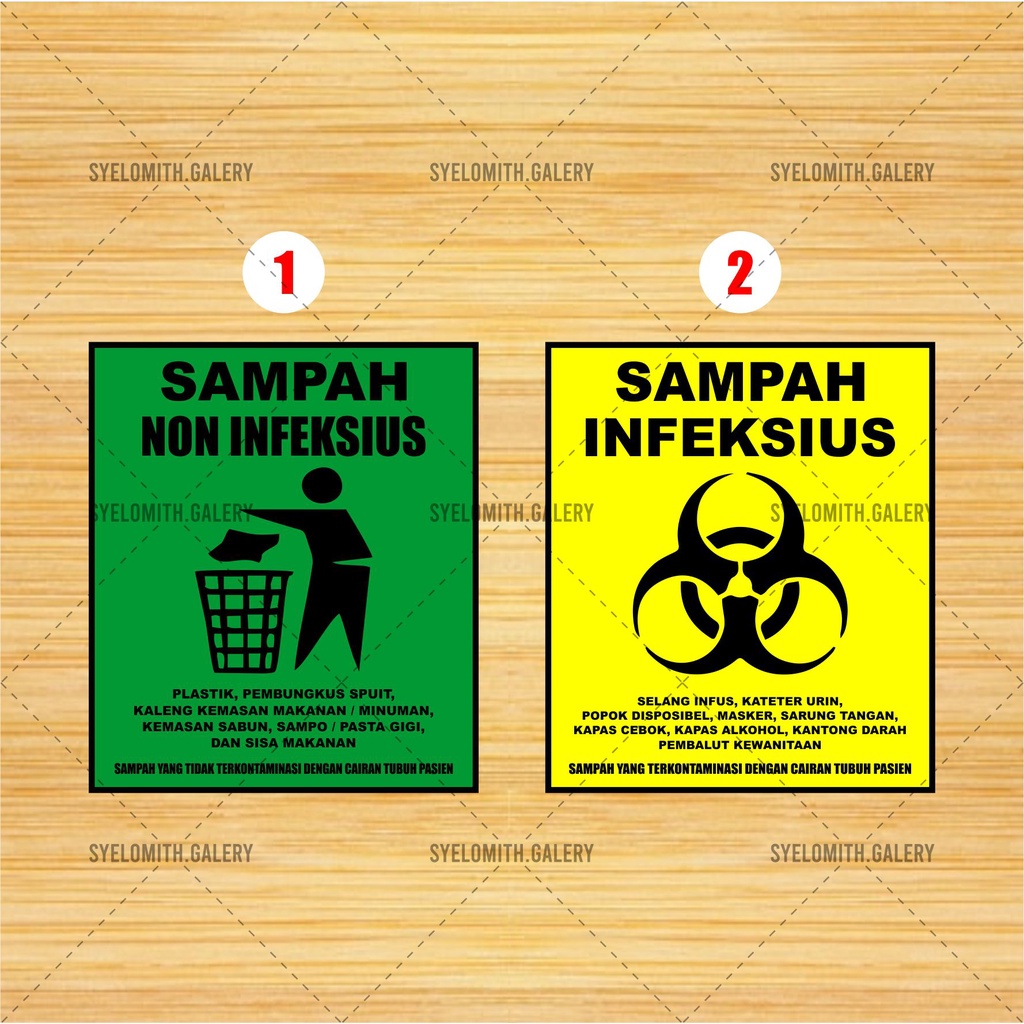 Jual Stiker Sampah Infeksius Dan Non Infeksius -Stiker Sampah Organik ...