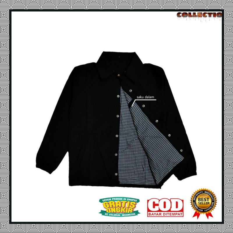 Jual Jaket Coach Ecchess Polos / Coach jaket Polos Pria/Wanita Bisa COD ...