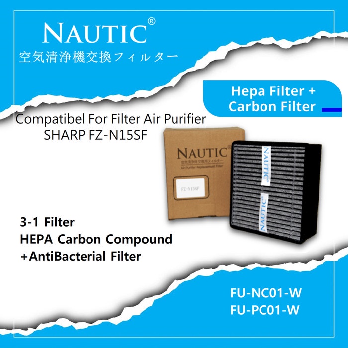 Jual HEPA FILTER SHARP AIR PURIFIER FU-NC01-W / FZ-N15SF | Shopee Indonesia