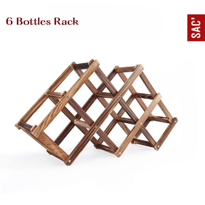 Jual New BORDEU Wood Folding Wine Bottle Rack Holder Rak Botol Anggur ...