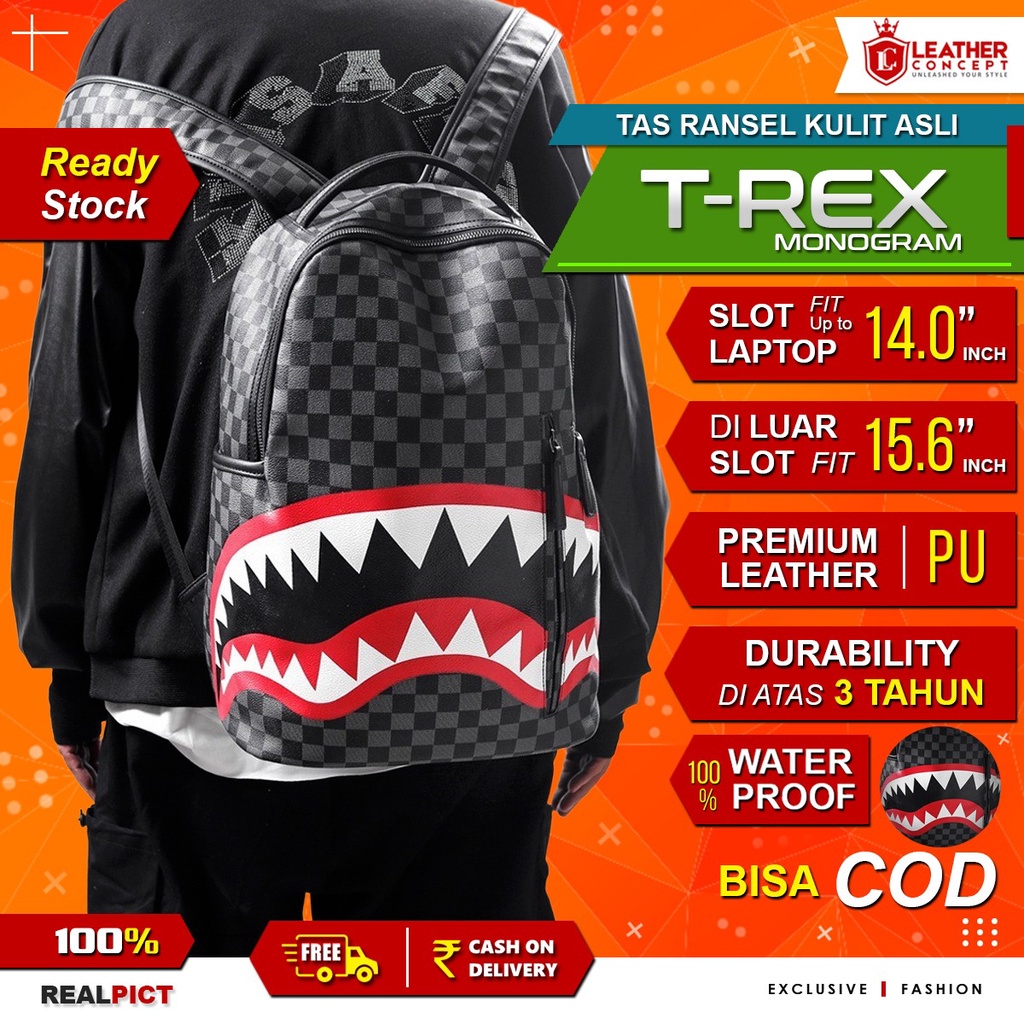 Jual LEATHER CONCEPT Tas Ransel Kulit Pria Backpack Pria Tas Kuliah ...