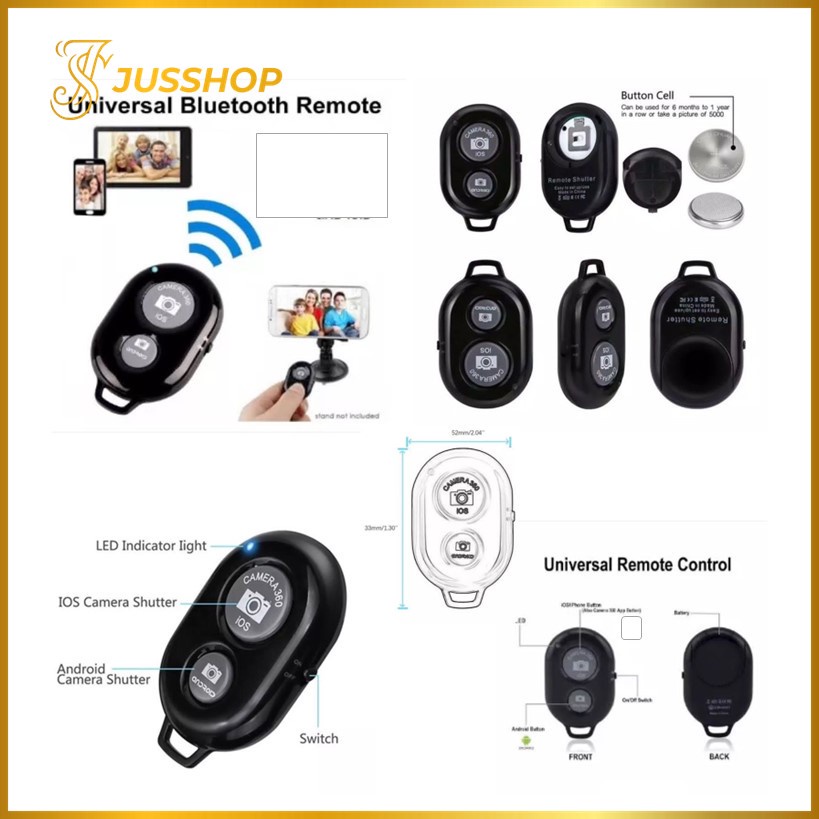 Jual Tomsis Bluetooth Remote Control Selfie Universal For Android & IOS | Shopee Indonesia