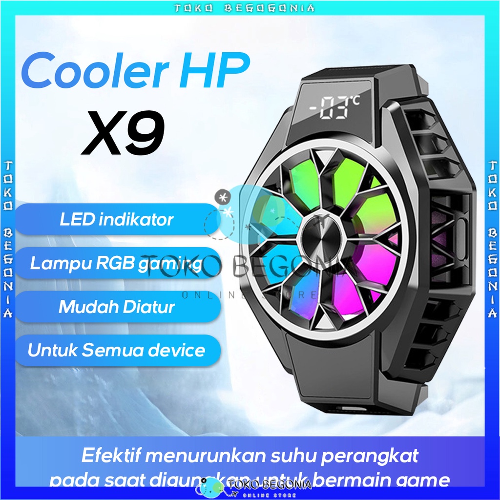 Jual NEW!! Phone Cooler X9 Cooler HP Fancooler Gaming Cooler Digital ...