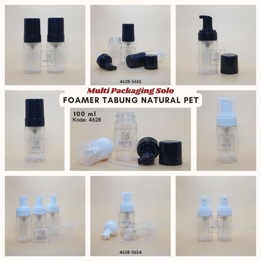 Jual Botol Foamer 100 Ml Tabung Bening / Botol Foamer Busa / Botol ...