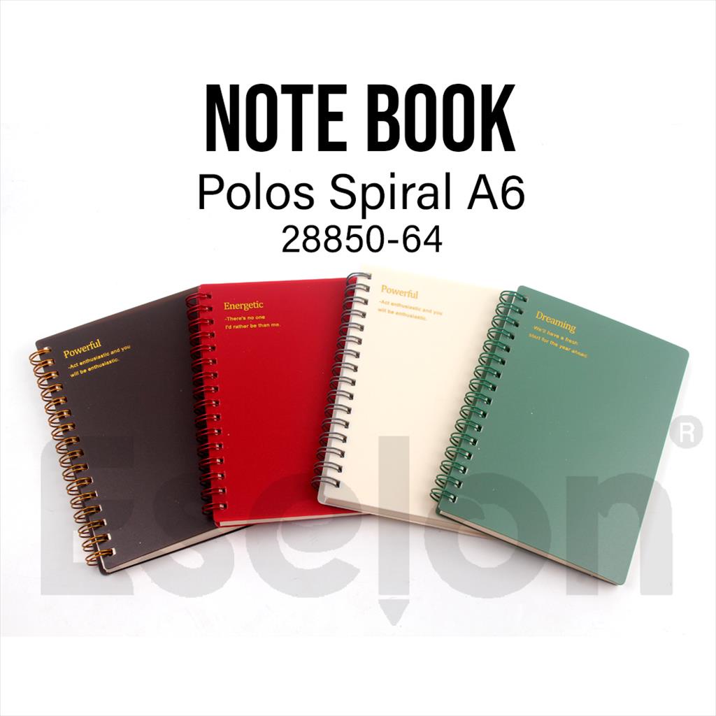 Jual NEW! Diary Spiral A6 Polos Office 28850-64 / Notebook A6 80LBR ...
