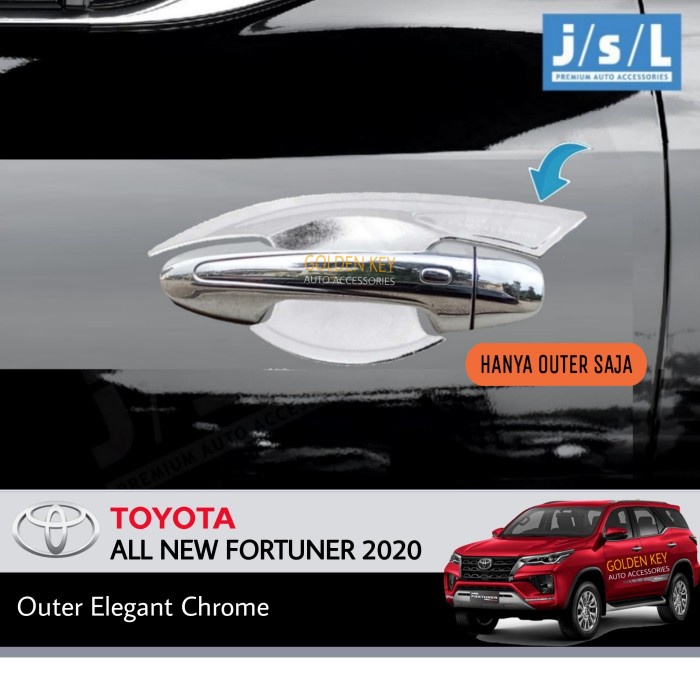 Jual JSL Outer Handle All New Fortuner 2020 Mangkok Pintu Elegant Chrome SP2 | Shopee Indonesia