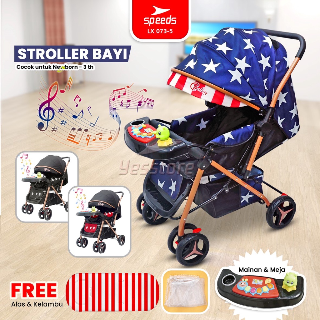 Jual SPEEDS Stroller Anak Lipat Premium Portabel Traveling Bayi Newborn ...