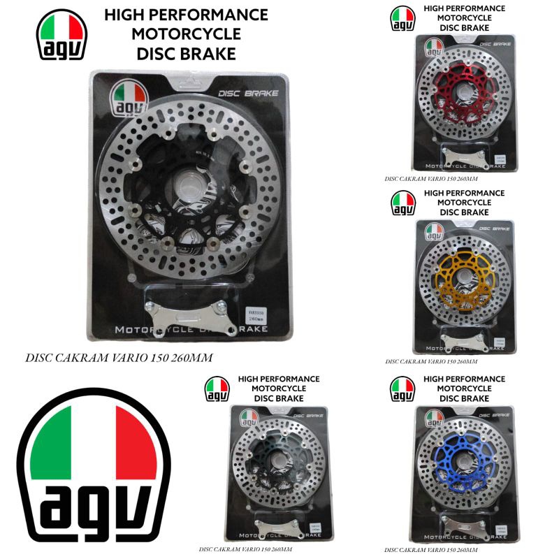 Jual AGV Disc piringan cakram depan Vario 150 New Lubang 5 Floating CNC 260mm - AGV GSV RACING ...