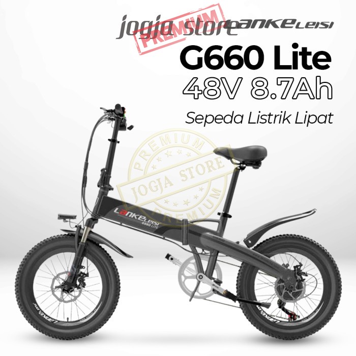 Jual Lankeleisi G660 Lite Sepeda Listrik Lipat Elektrik Bike 48V 8.7Ah ...