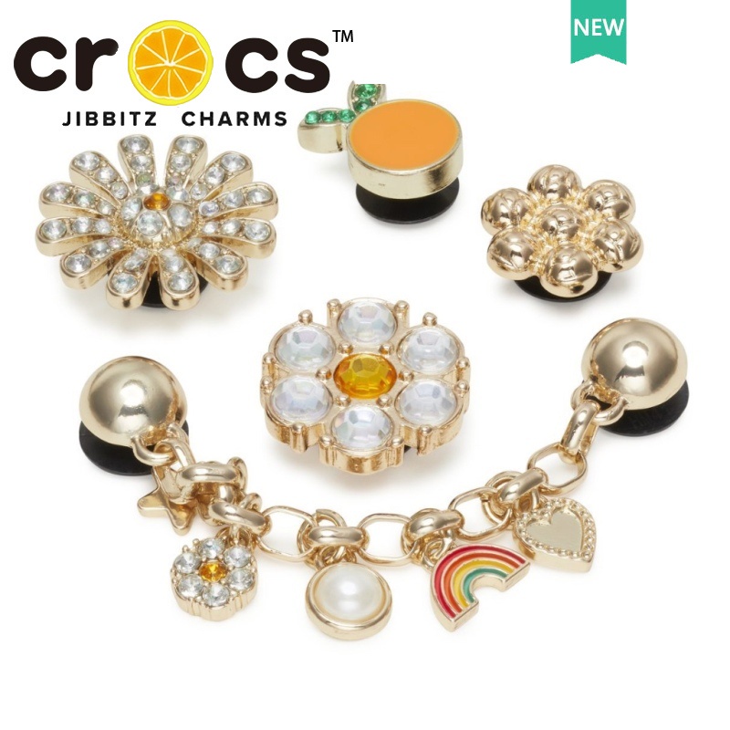 Jual Metal jibbitz crocs Shoe Buckle Hole Shoes Accessories Rainbow ...
