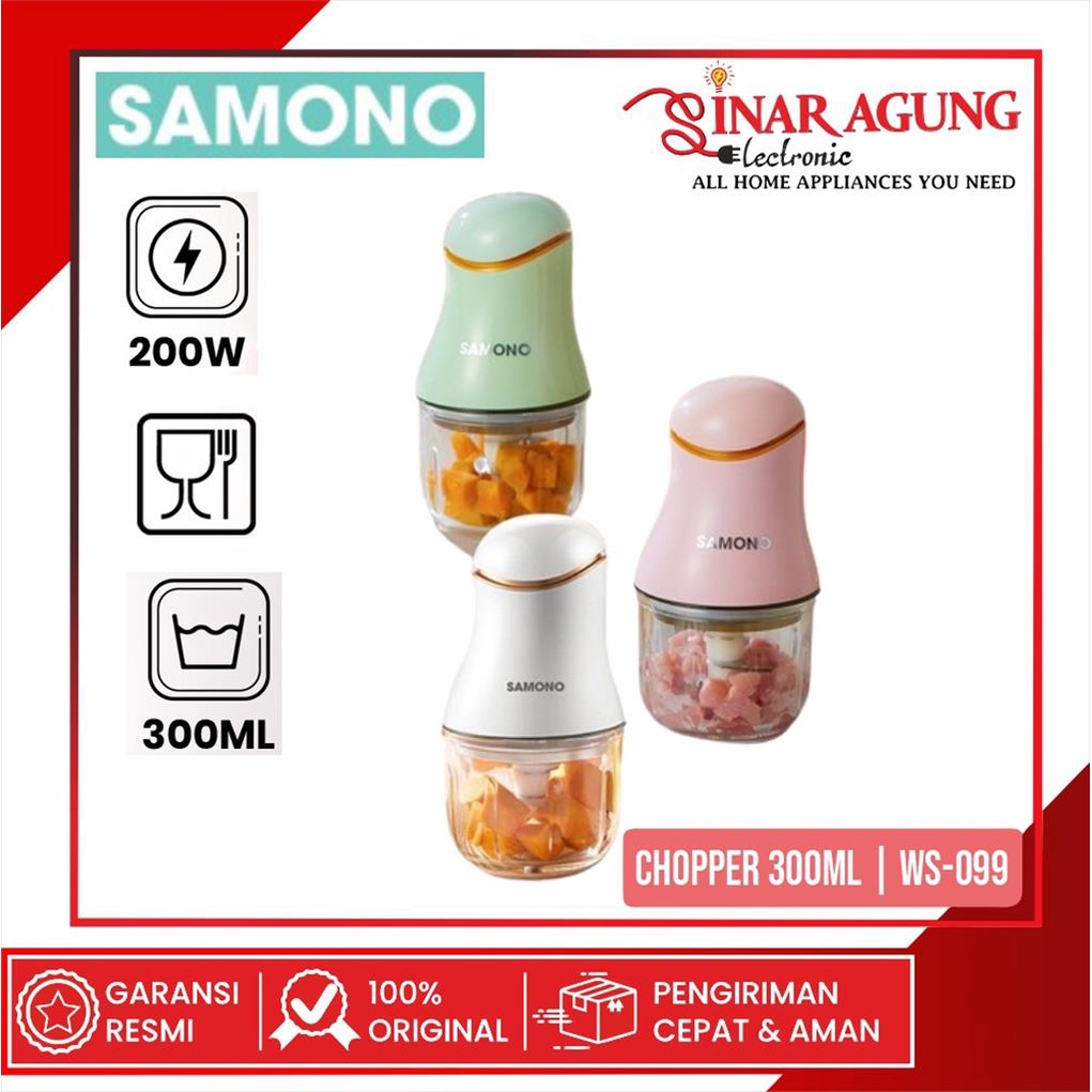Jual [COD] SAMONO MINI FOOD CHOOPER SUPER MULTI USE LOW WATT SW099 / SW-099 PINK | Shopee Indonesia