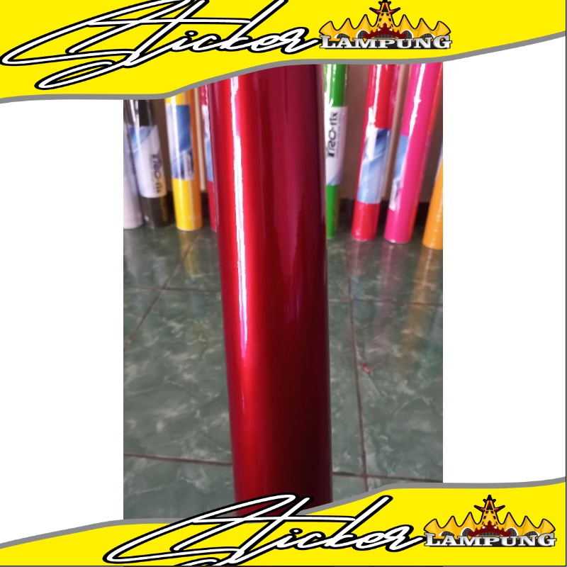 Jual SEKOTLET STICKER MERAH METALIK GLOSSY CENDY PREMIUM/MERAH MARON ...