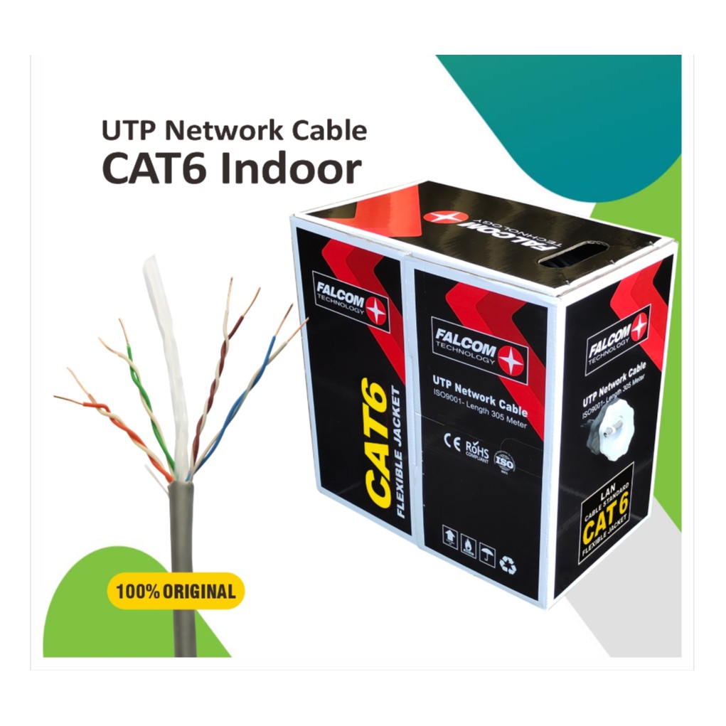 Jual Kabel Cat 6 UTP LAN Cat 6 - 1 roll 305 meter Original FALCOM ...