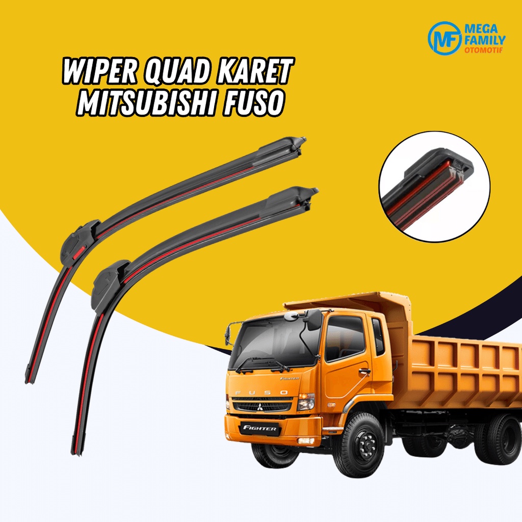Jual Wiper Mobil Mitsubishi Truk Fuso - Model Quad 4 Karet 1 Set (2Pcs ...