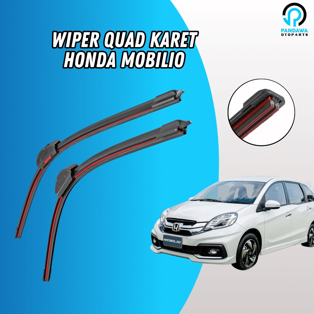 Jual Wiper Quad Blade Honda Mobilio / Wiper (4) Lapis Karet Frameless 1 ...