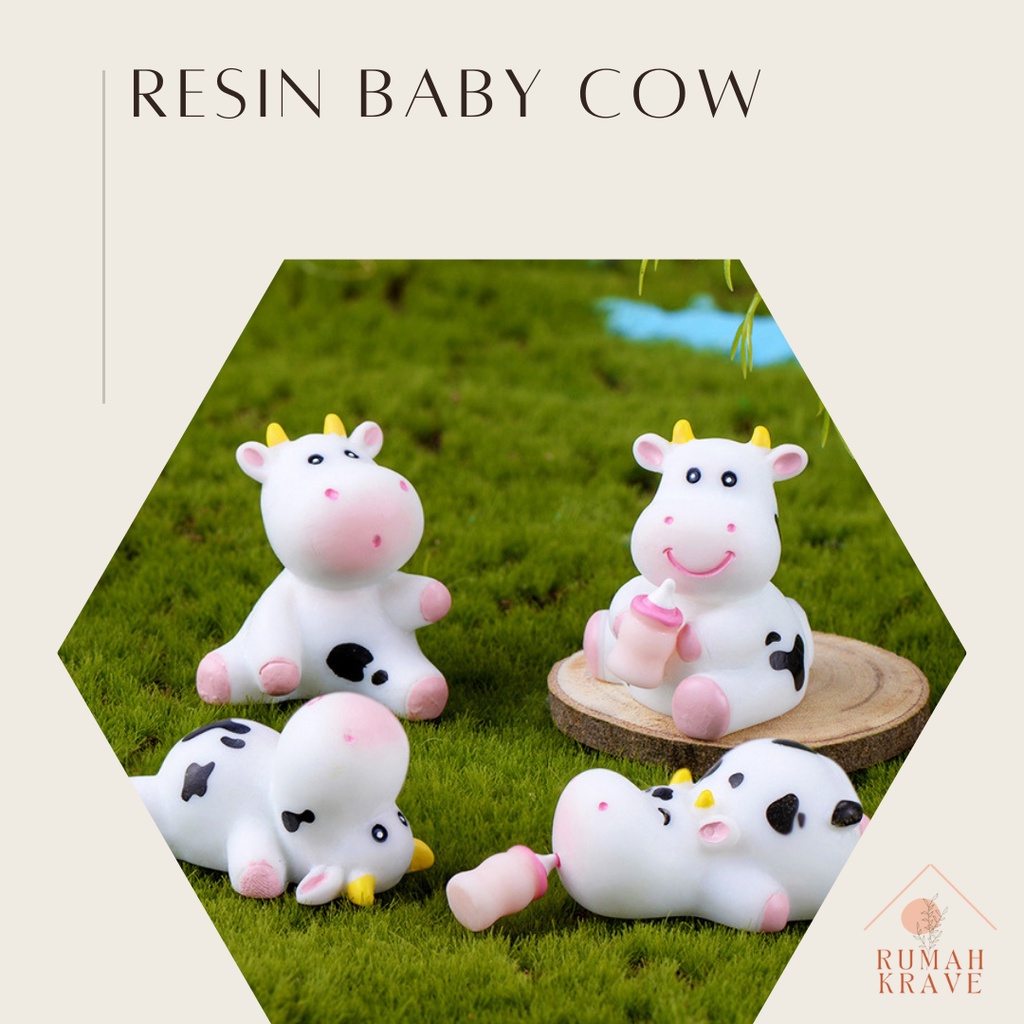 Jual RUMAH KRAVE - Resin Baby Cow Cake Topper Bayi Sapi | Shopee Indonesia