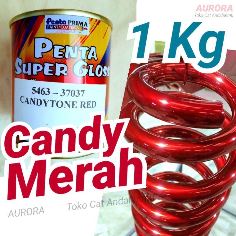 Jual Cat Penta Super Gloss Candytone Red 1Kg Candy Tone Merah ...