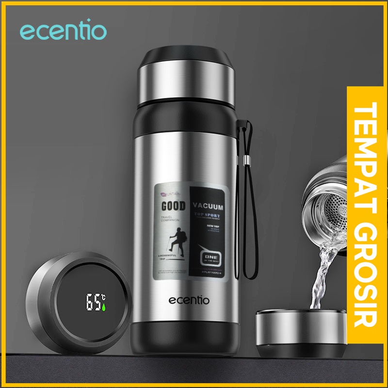 Jual QW34TG [Beli 1 Gratis 1]ecentio Thermos 1 liter silver kapasitas ...