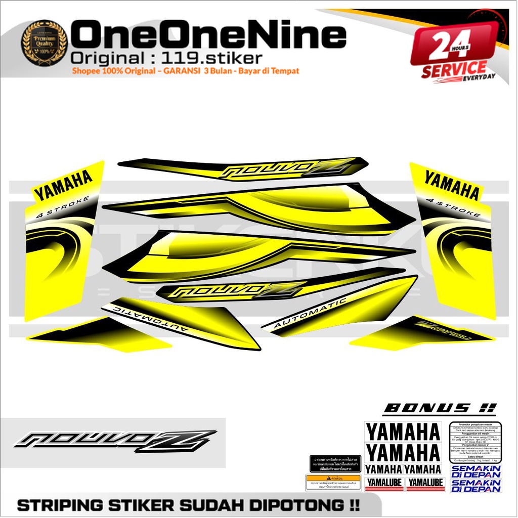Jual STRIPING NOUVO Z DASAR WARNA / STIKER NUVO Z / STICKER NOUVO Z ...