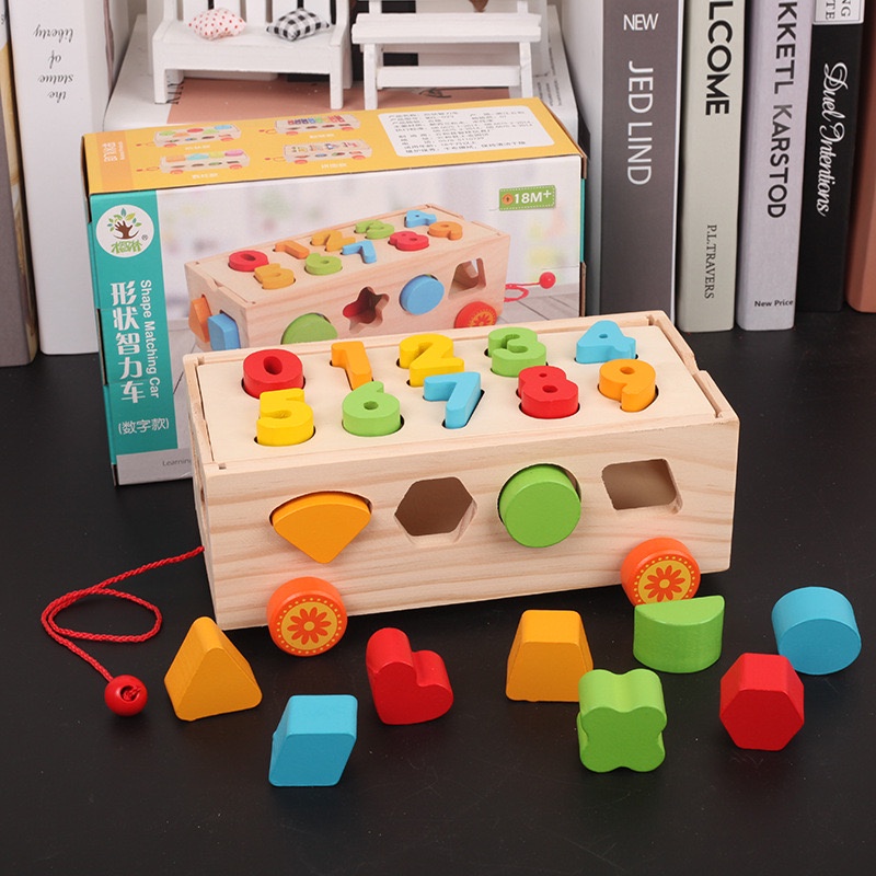 Jual CAR SHAPE SORTER | mainan kayu matching block | Puzzle Montessori ...