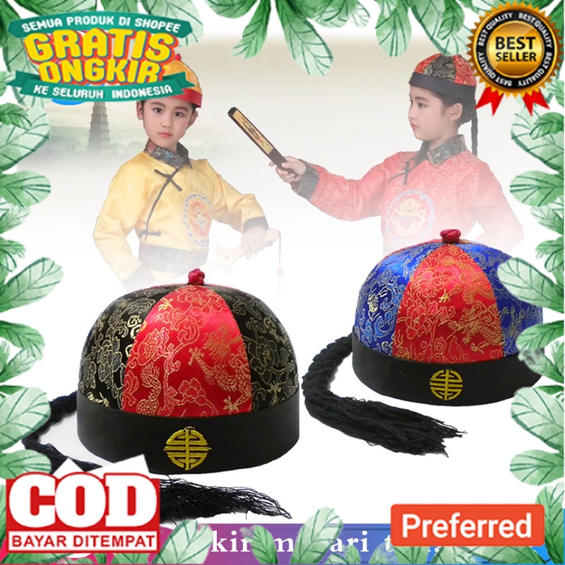 Jual Topi Cina / Topi Imlek Dewasa Anak / Topi China Cheongsam Imlek ...