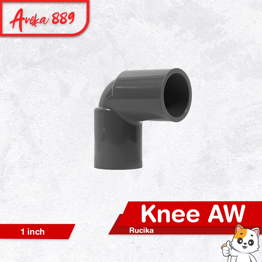 Jual KNEE AW 1“ FITTING PIPA PVC MERK RUCIKA KNIE | ELBOW | KENI | L Paralon | Shopee Indonesia
