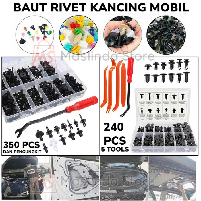 Jual Baut Rivet Klip Mur Ripet Kancing Mobil Aksesoris Car Klip Body ...