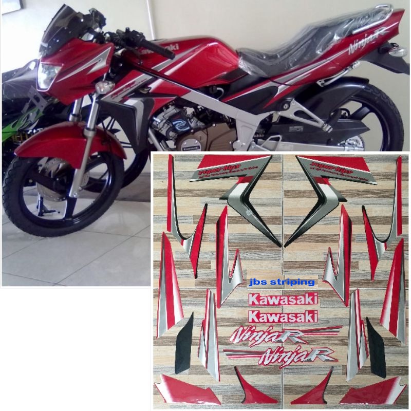 Jual Stiker ninja r striping Kawasaki Ninja R 150 L merah red tahun ...