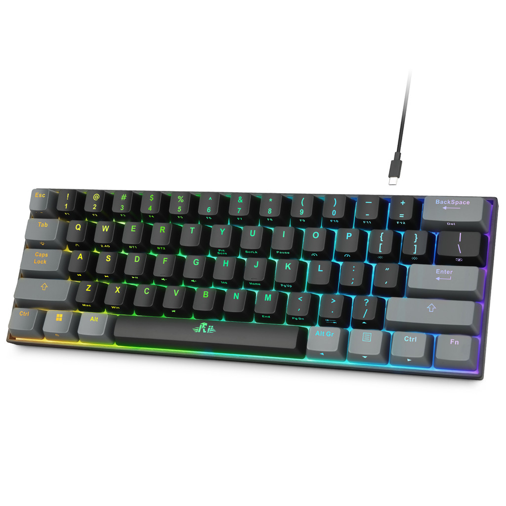 Jual Rii 60% Wireless/Wired Gaming Mechanical Keyboard, RGB Backlight ...
