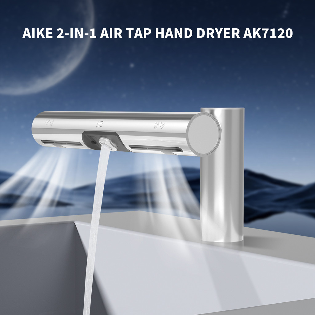 Jual AIKE Bathroom Hands Dryer 2 in 1 Design Automatic Hand Washing and ...