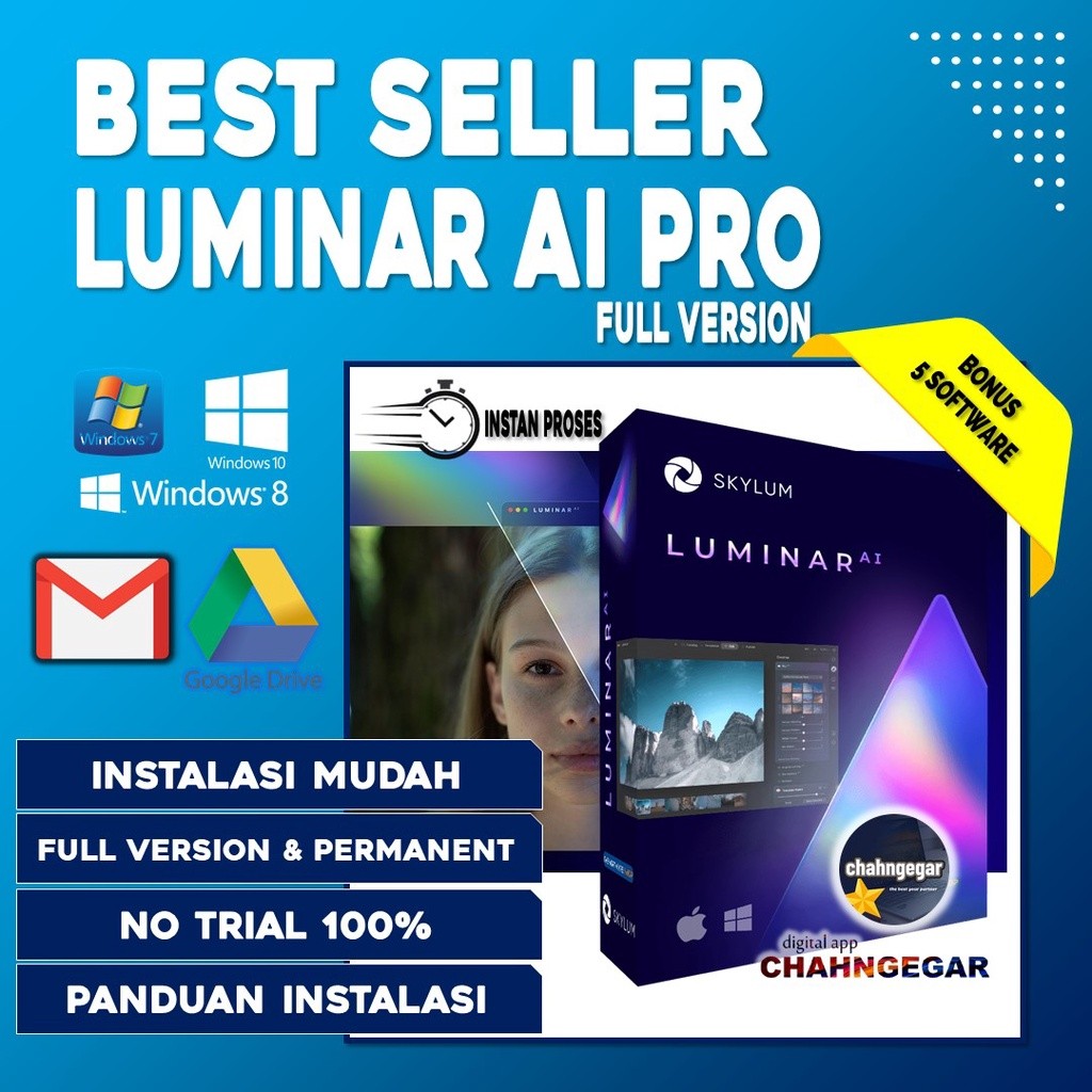 Jual Skylum Luminar Ai 2023 Full Version | Software Photo Editor dengan ...