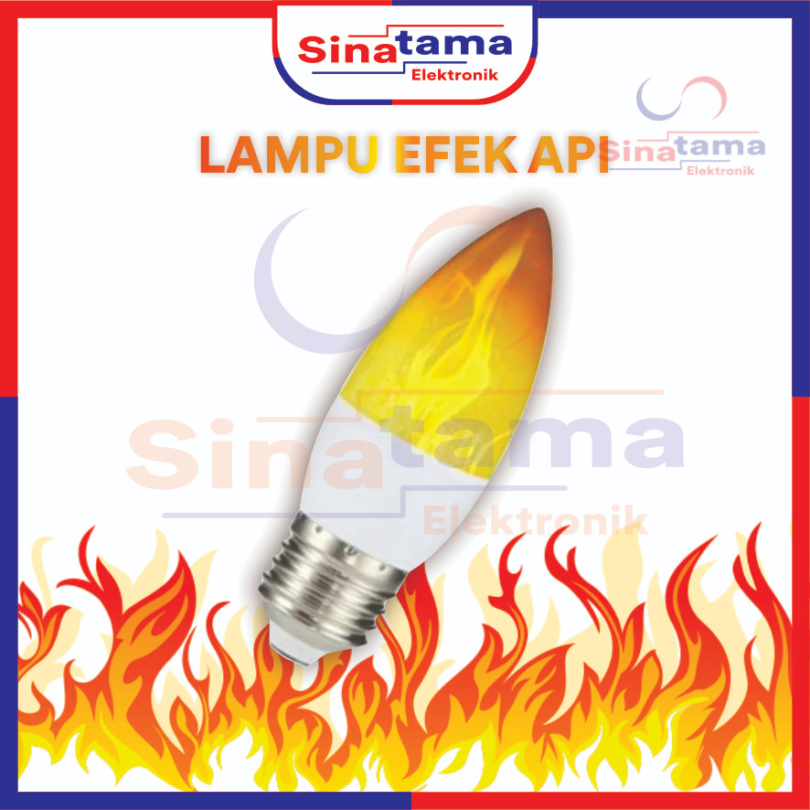 Jual LAMPU NYALA API OBOR HIAS E27 FITTING STANDAR EFEK API LILIN ...